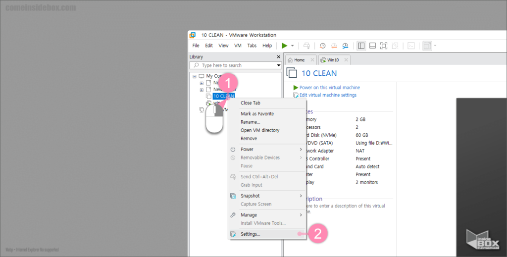 VMWARE 가상 운영체제 윈도우 듀얼 모니터 와 Unity mode 사용하는 방법 - insideBOX