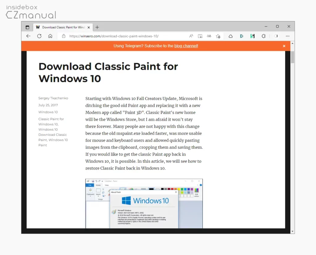 윈도우 10 에서 그림판 제거 및 재설치하는 방법 - insideBOX