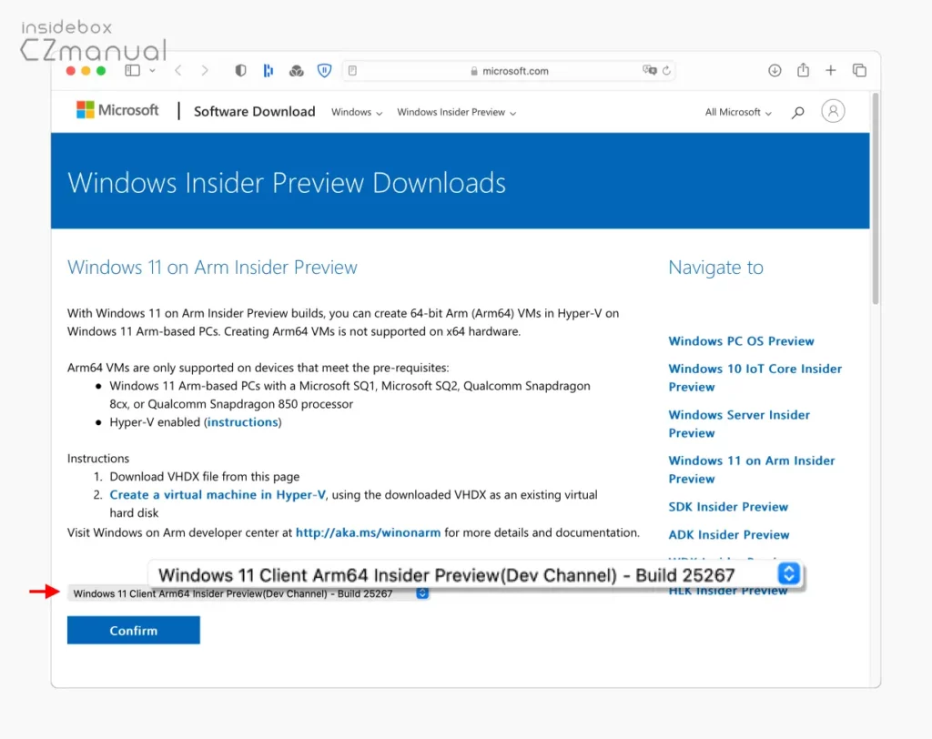 윈도우 11 ARM iso 이미지 다운로드하는 방법 - insideBOX