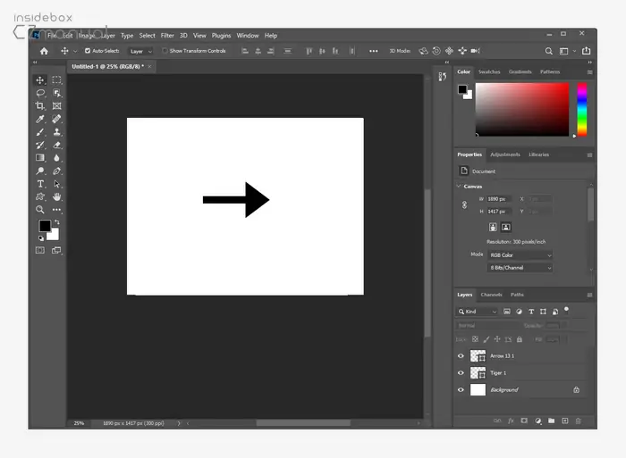 포토샵에서 화살표 모양 추가하는 방법들 - insideBOX