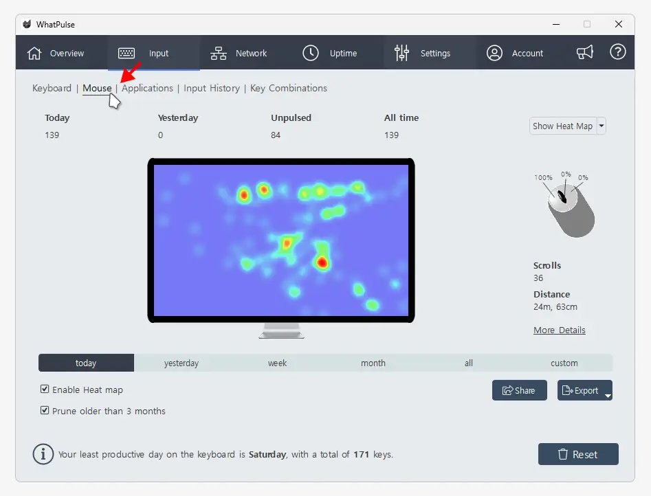 Windows 키보드 마우스 조작 기록 분석 및 확인하기 WhatPulse 사용 방법 - insideBOX
