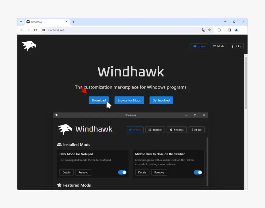 Windows에서 Windhawk 설치하는 방법 - insideBOX
